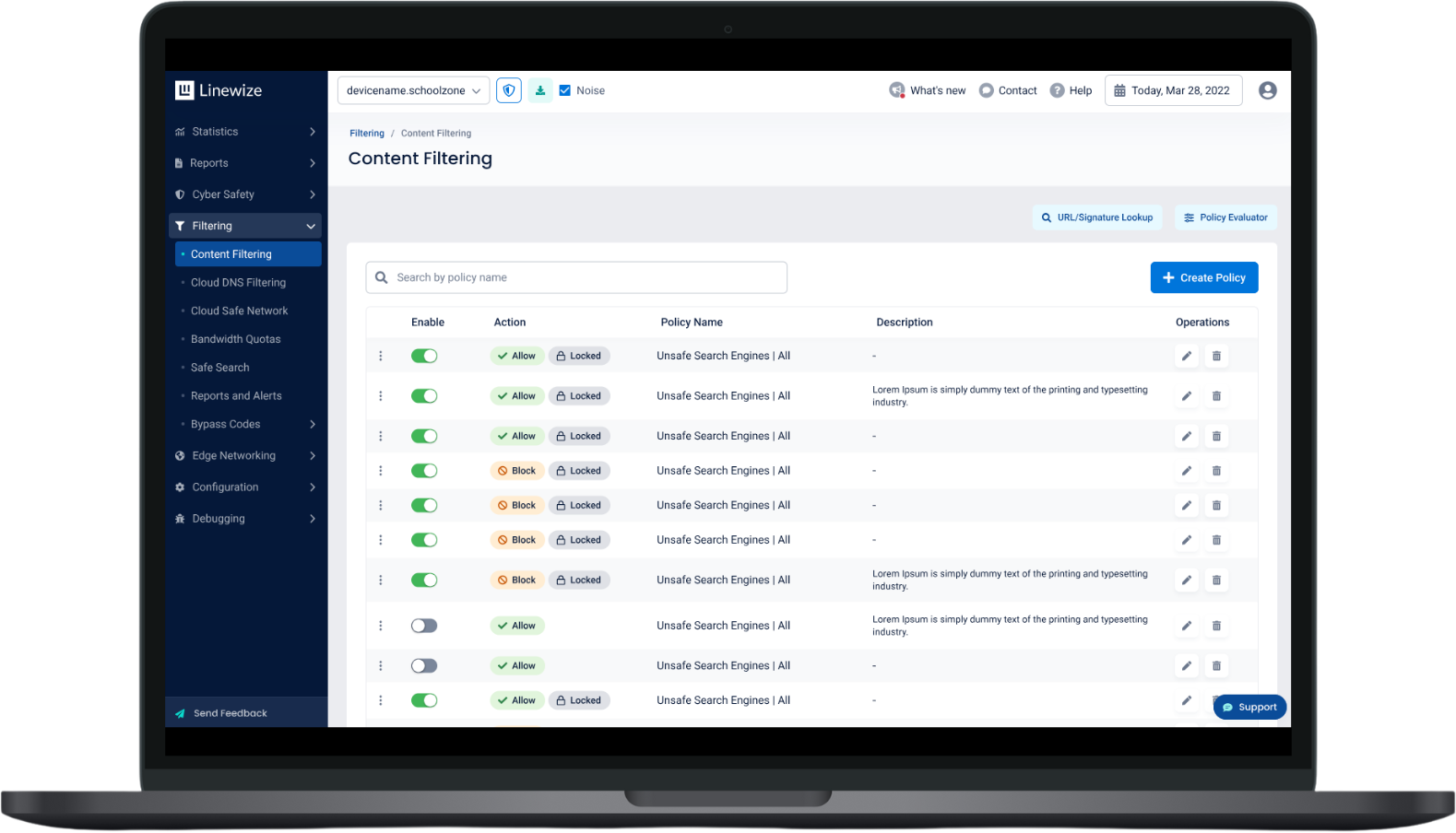 Filter: Reporting & Real-Time Alerting | Linewize Connect